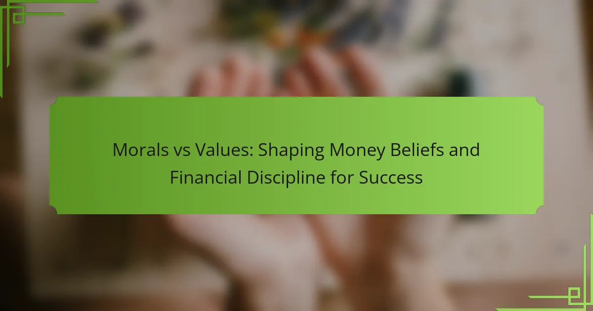 Morals vs Values: Shaping Money Beliefs for Financial Success